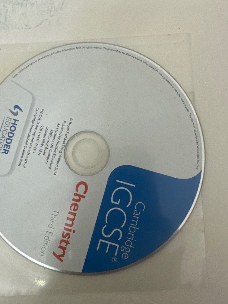 CAMBRIDGE IGCSE CHEMISTRY THIRD EDITION BRYAN EARL DOUG WILFORD CD ...