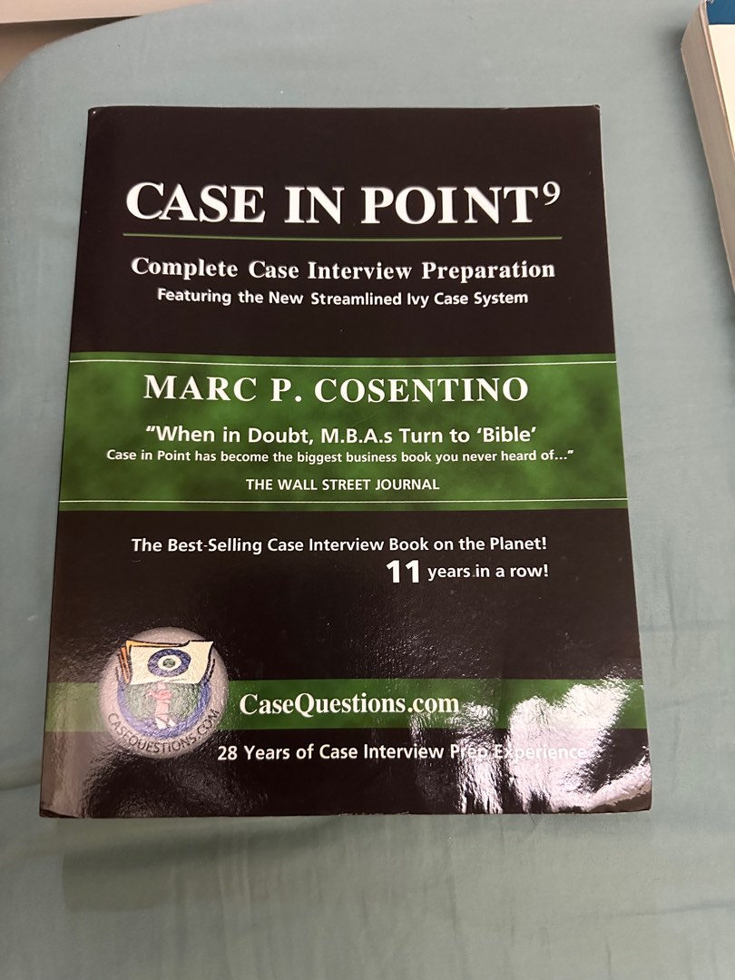 Case in Point: Complete Case Interview Preparation, 興趣及遊戲, 書本 & 文具, 書本及 ...