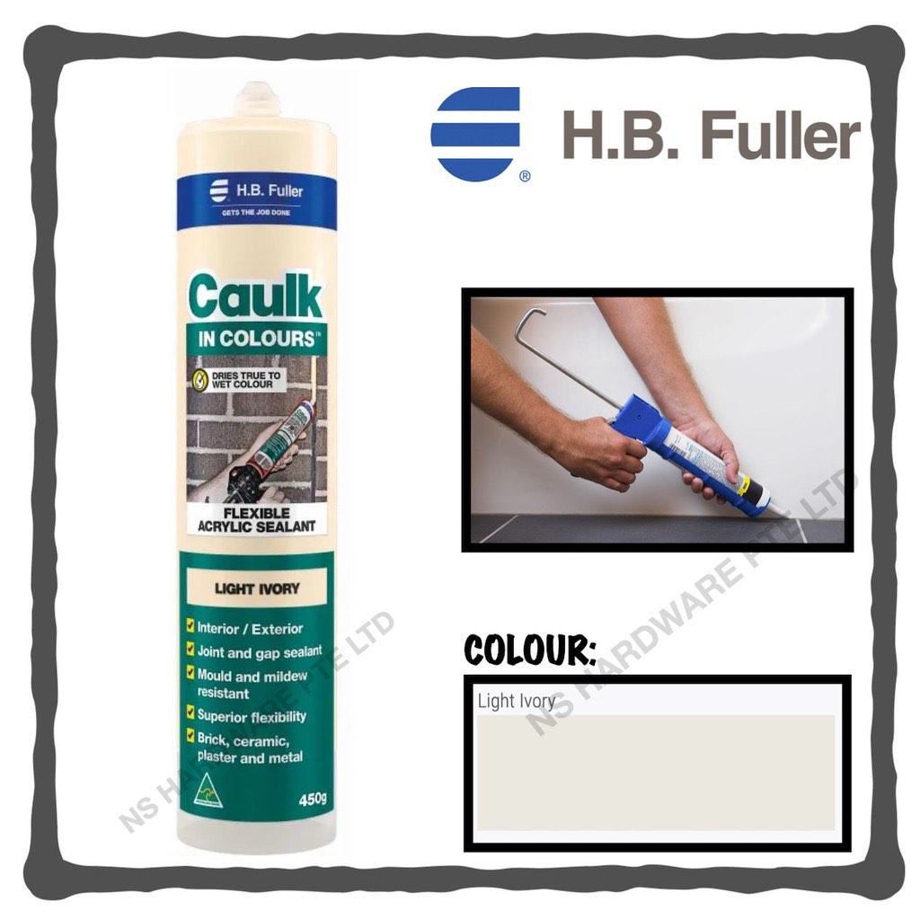 Caulk in Color sealant flexible acrylic sealant , light ivory ...