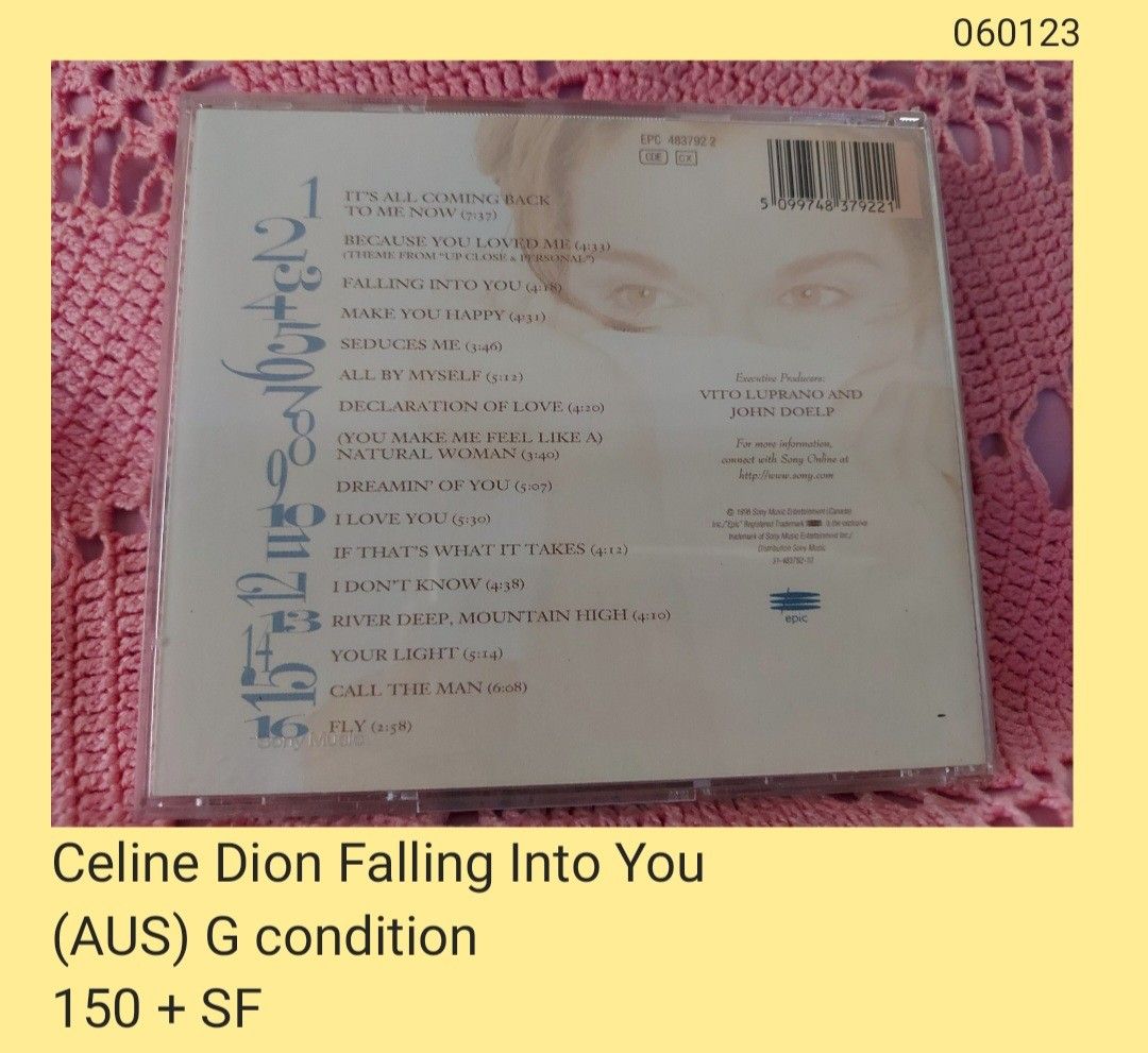 Celine Dion Falling Into You CD (unsealed) on Carousell