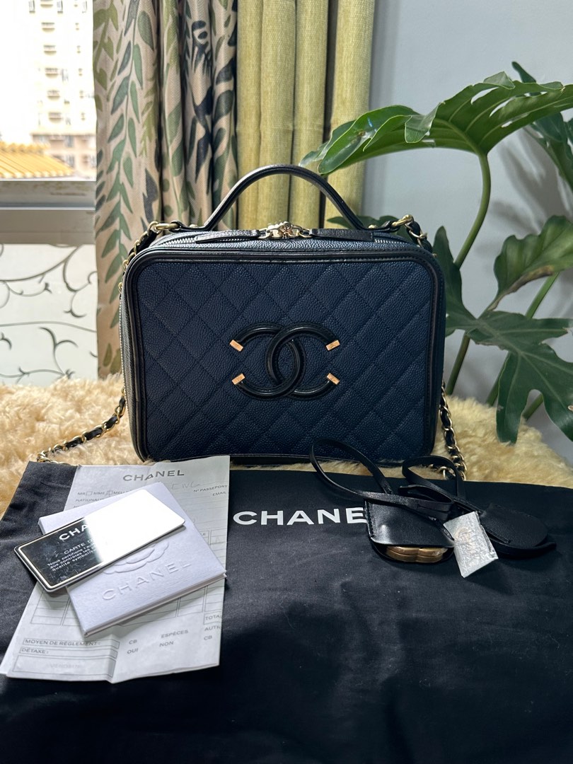 Chanel Filigree Vanity Caviar Large on Carousell