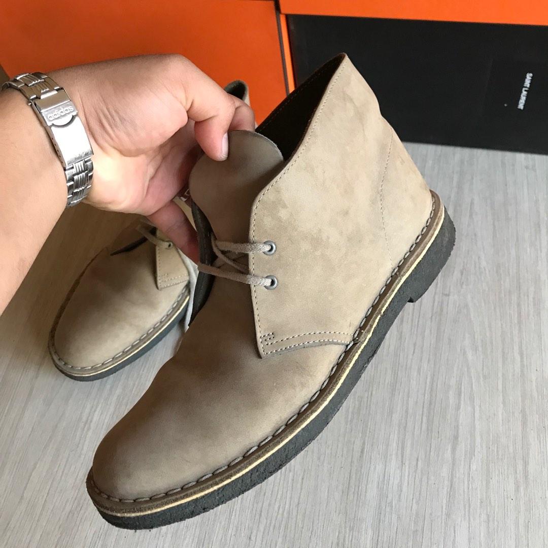 Clarks “ Original “ Suede Ankle Boots size 43, Fesyen Pria, Sepatu ...