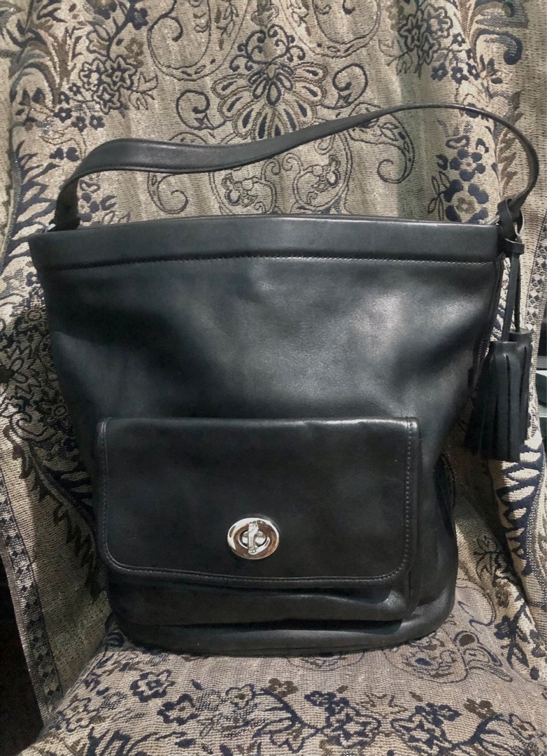 Coach legacy black archival tote bag on Carousell