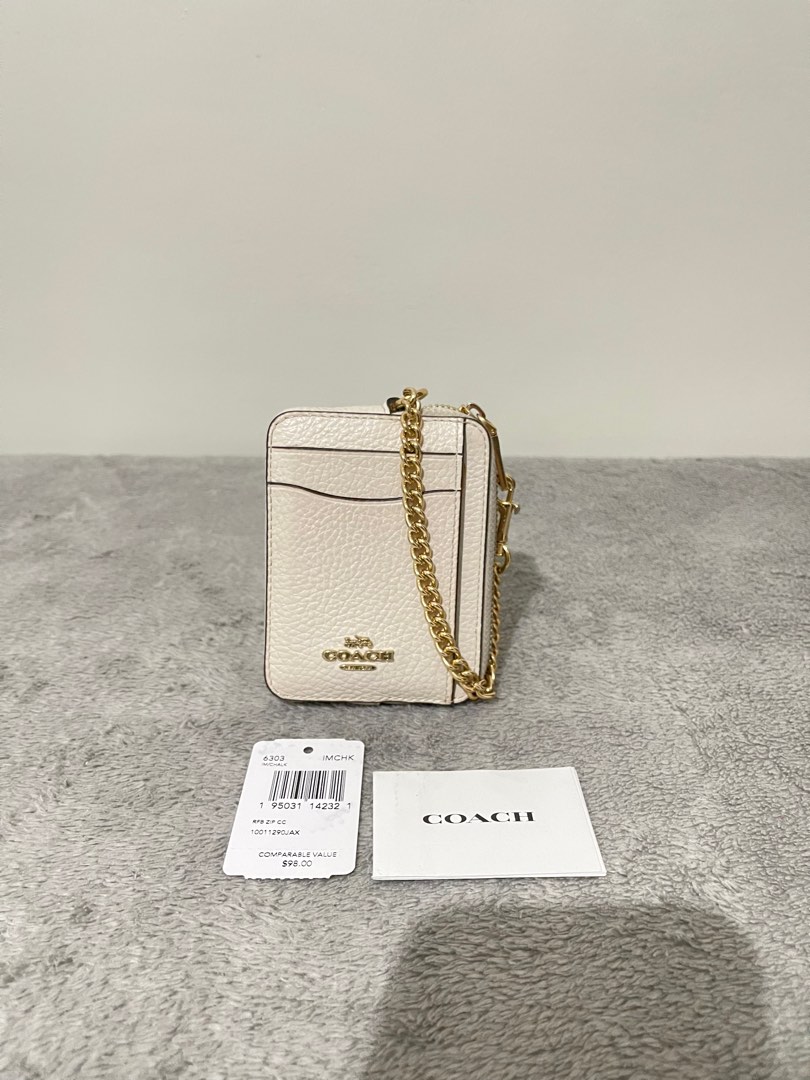 Coach Zip Card case, Luxury, Bags & Wallets on Carousell