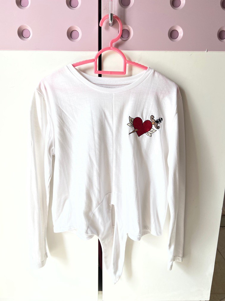 Colorbox White Sweater Tie, Fesyen Wanita, Pakaian Wanita, Atasan di ...