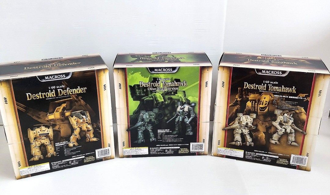 //Combo sets// Yamato Macross 1/60 Destroids Defender / Tomahawk (Olive ...
