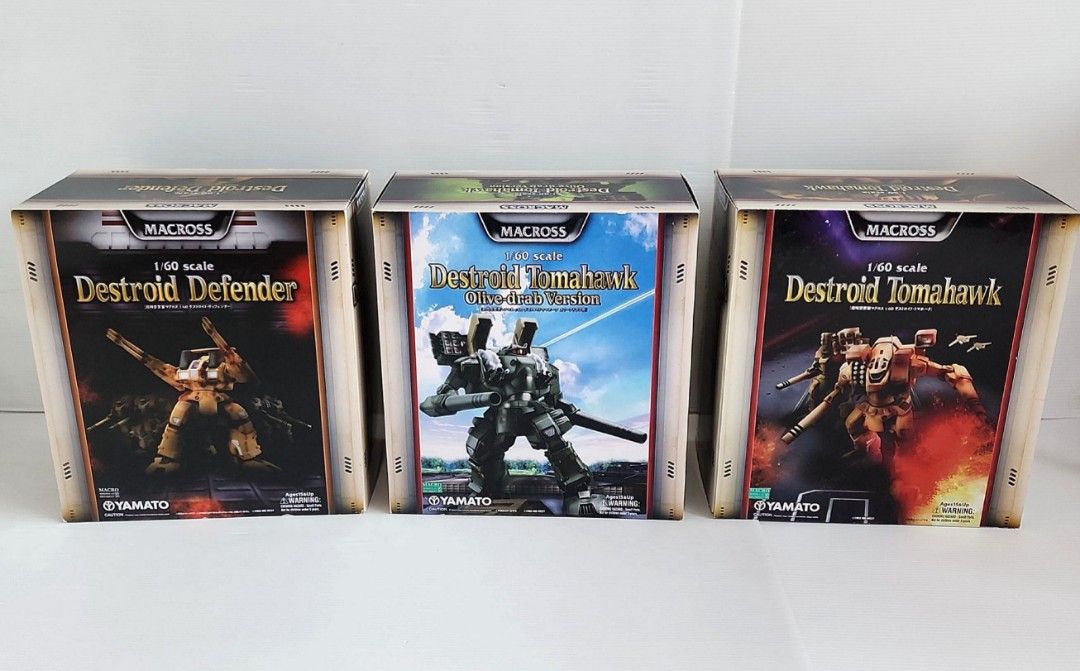 //Combo sets// Yamato Macross 1/60 Destroids Defender / Tomahawk (Olive ...
