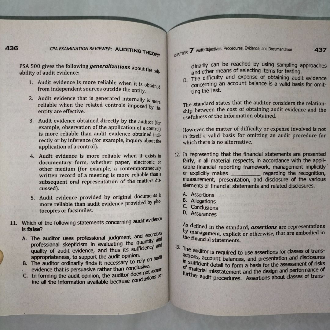 CPA Examination Reviewer Auditing Theory by Roque, Hobbies & Toys ...