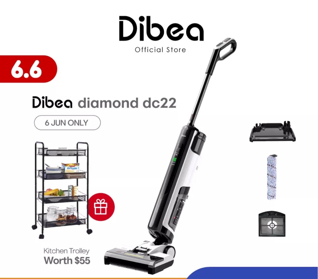 Dibea Diamond DC22 3-in-1 Wet Dry Cordless Vacuum, TV & Home Appliances ...