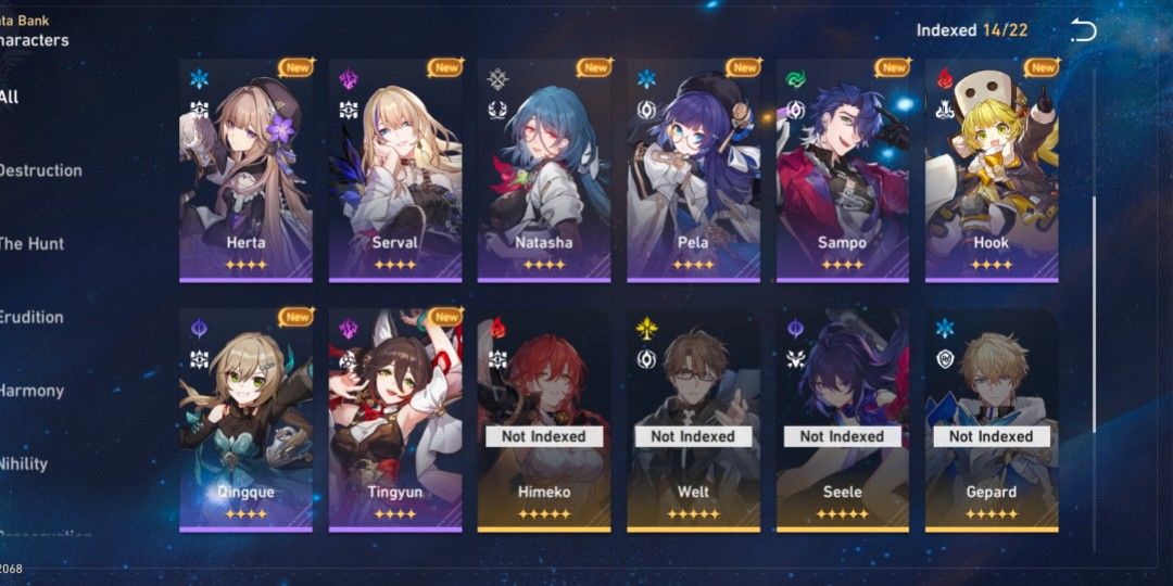 e6 march 7th + bronya + jing yuan + yanqing and 3 five star light cones ...