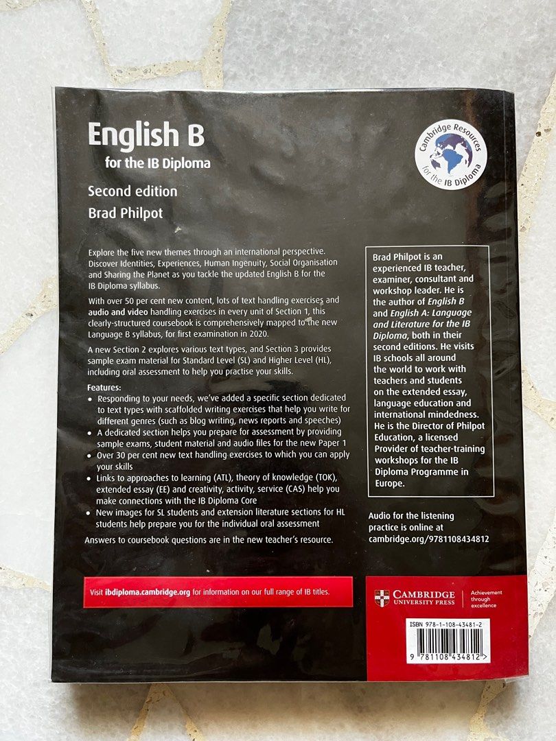 English B IB Coursebook Brad Philpot, Hobbies & Toys, Books & Magazines ...
