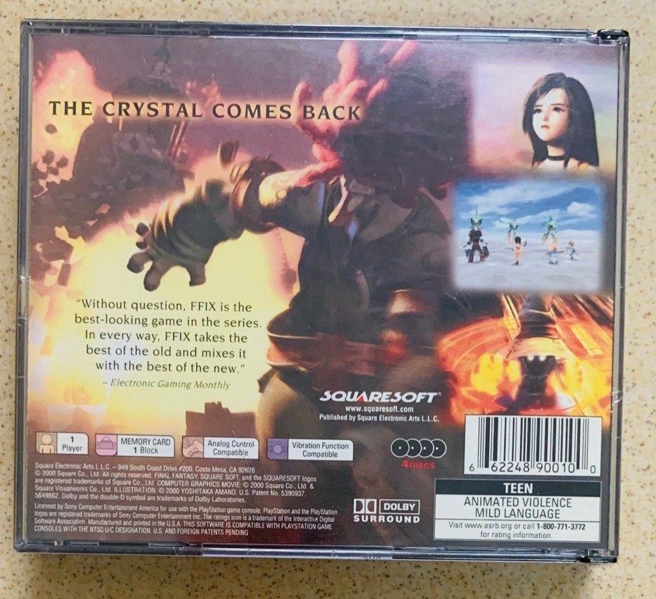 Final Fantasy IX Playstation 1 Black Label Collection Piece, Video ...