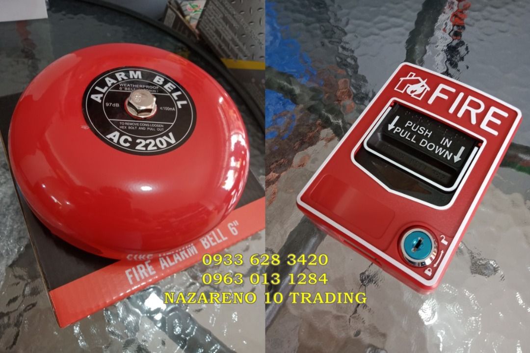Fire Alarm Bell 8" Pull Down Conventional Manual Call point, Furniture & Home Living, Home ...