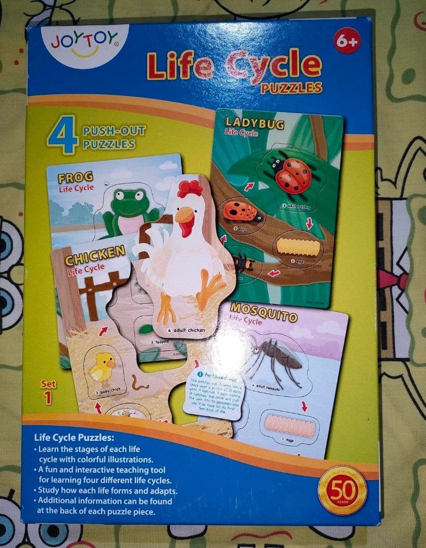 For Sale Life Cycle Puzzles for Kids, 2 Boxes: 1- Life Cycle of Ladybug ...