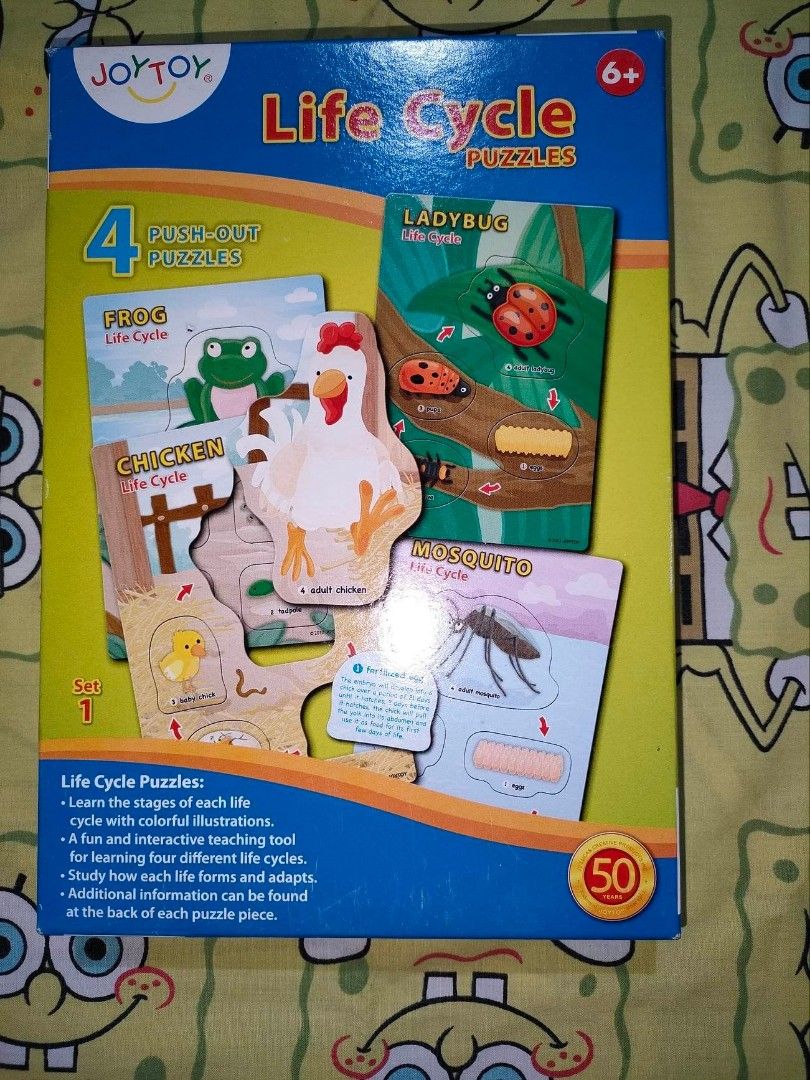 For Sale Life Cycle Puzzles for Kids 1 Box: Life Cycle of Ladybug, Frog ...
