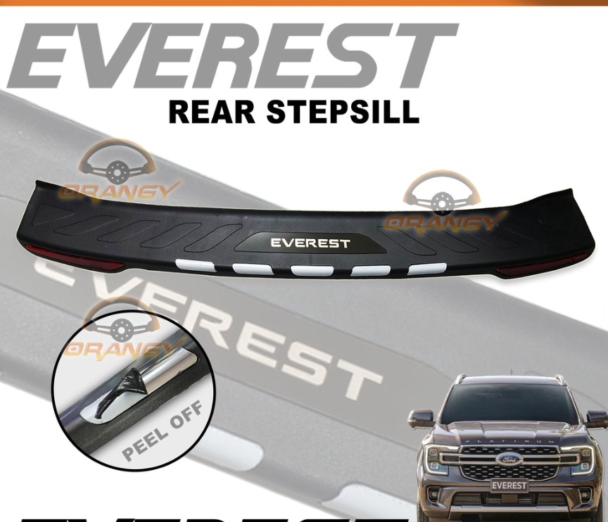 Ford Everest 2023 Rear Stepsill Black Chrome w/ Reflector, Car Parts ...