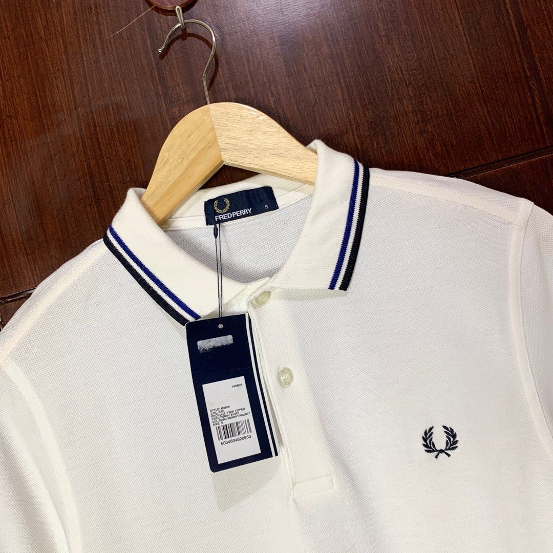 Brand new Fred Perry twin tipped white Polo shirt, Men's Fashion, Tops ...