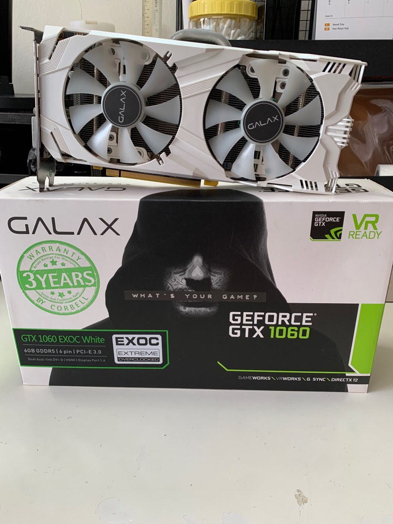 GALAX GeForce GTX 1060 6GB EXOC WHITE, Computers & Tech, Parts ...
