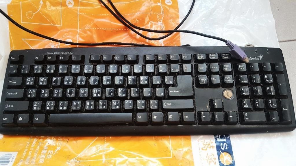 Genius K639 KB-06XE Keyboard 鍵盤 電腦鍵盤 PS/2 PS2 圓頭KEYBOARD, 手提電話, 智能穿戴裝置及智能手錶 - Carousell