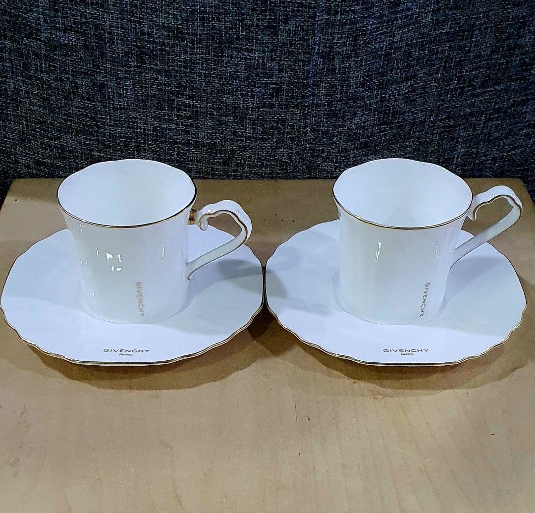 Givenchy Paris Yamaka Bone China Cup and Saucer, Furniture & Home Living, Kitchenware ...
