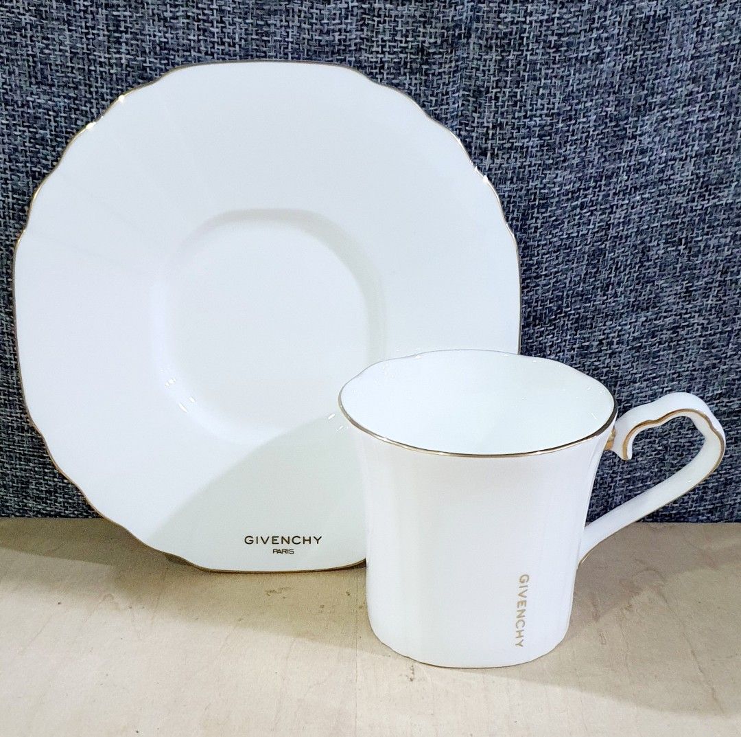 Givenchy Paris Yamaka Bone China Cup and Saucer, Furniture & Home Living, Kitchenware ...
