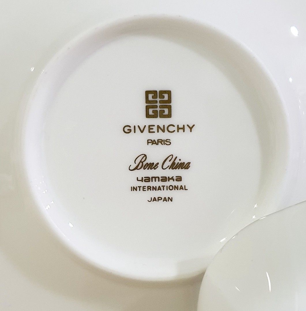 Givenchy Paris Yamaka Bone China Cup and Saucer, Furniture & Home Living, Kitchenware ...