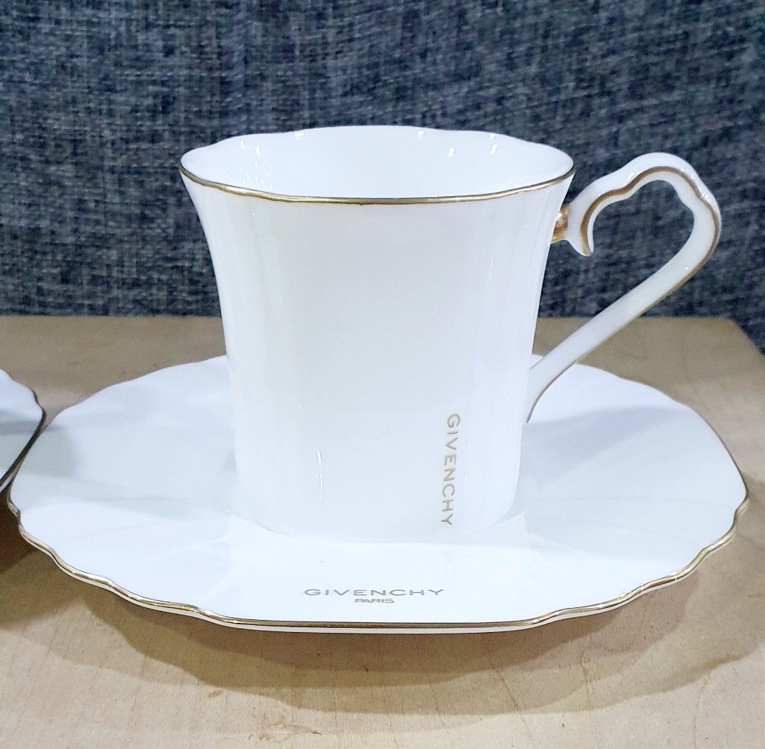 Givenchy Paris Yamaka Bone China Cup and Saucer, Furniture & Home Living, Kitchenware ...
