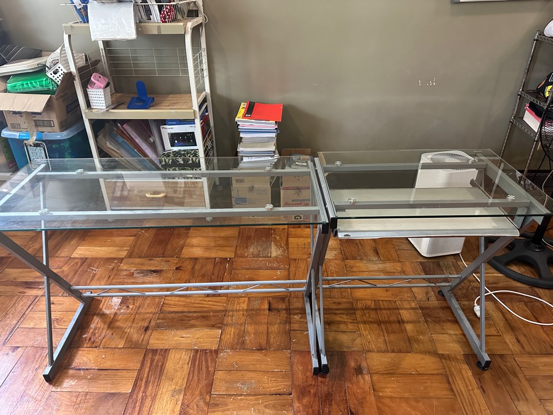 Glass Study Table with computer table on Carousell