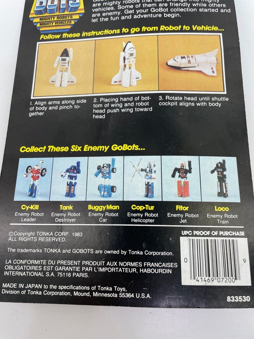 Go-Bots Vintage 1983 Tonka Bandai Transformer GOBOT SPAY-C ,Go Bot ...