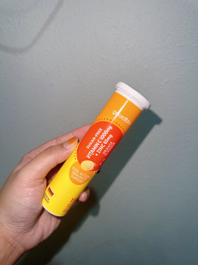 Guardian Vitamin C 1000Mg + Zinc 10Mg Effervescent, 15 Tabs, Health ...