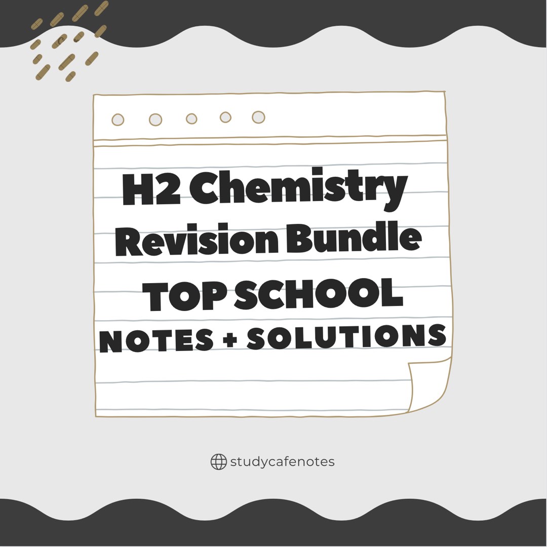H2 Chemistry Revision Bundle - Chem Practice Papers with Comprehensive ...