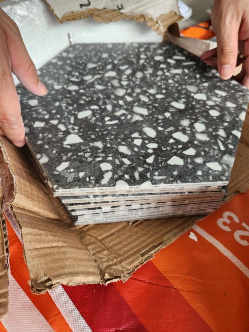 Hafary Hexagon Glazed Porcelain Tiles, Furniture & Home Living ...