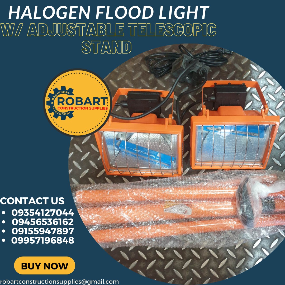 Halogen Flood Light with Adjustable Telescopic Stand, Commercial ...