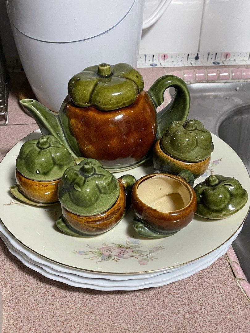 Handmade fruit themed tea set, Furniture & Home Living, Kitchenware ...