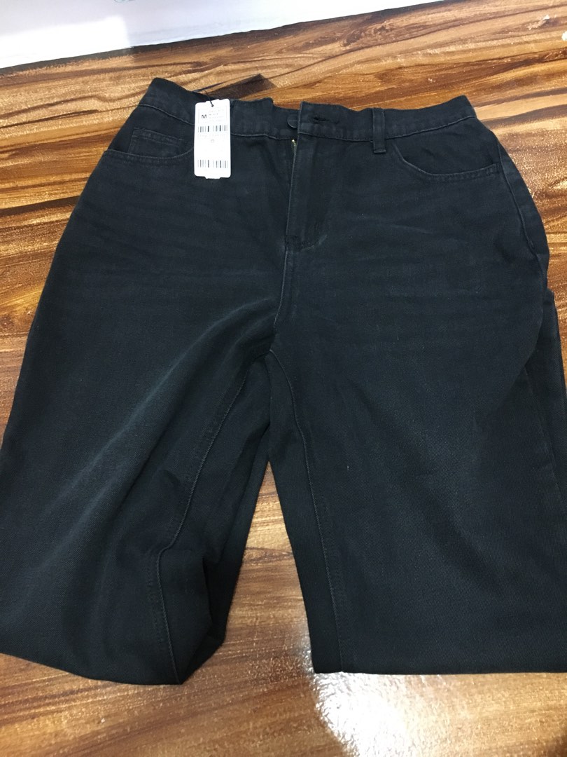 High Waisted Black Denim Mens Fashion Bottoms Jeans On Carousell 1864