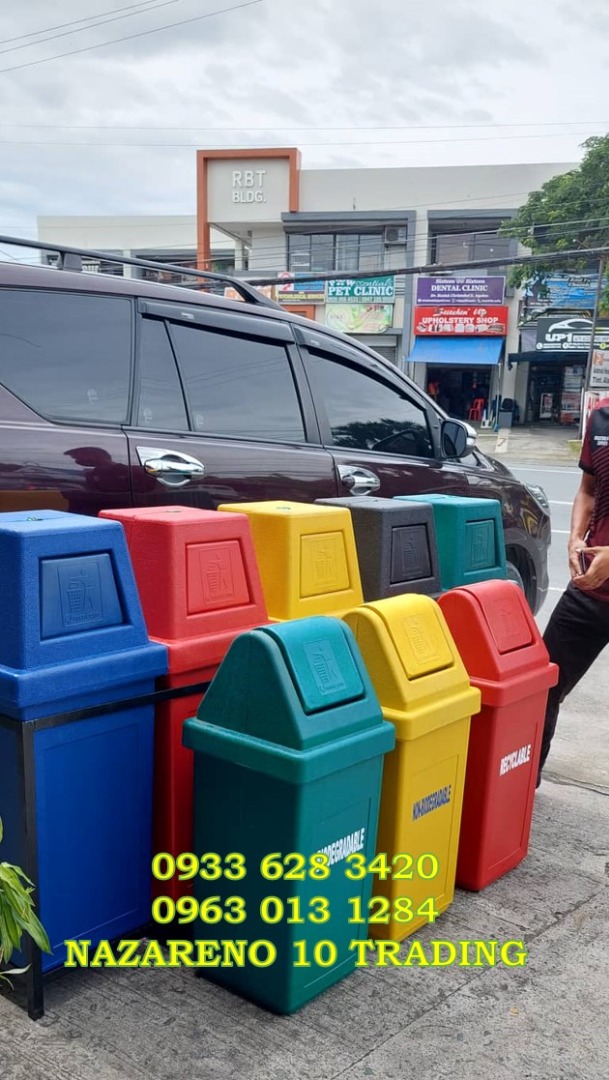 Hooded Trash Bin Swing Type Trash bin, Furniture & Home Living ...