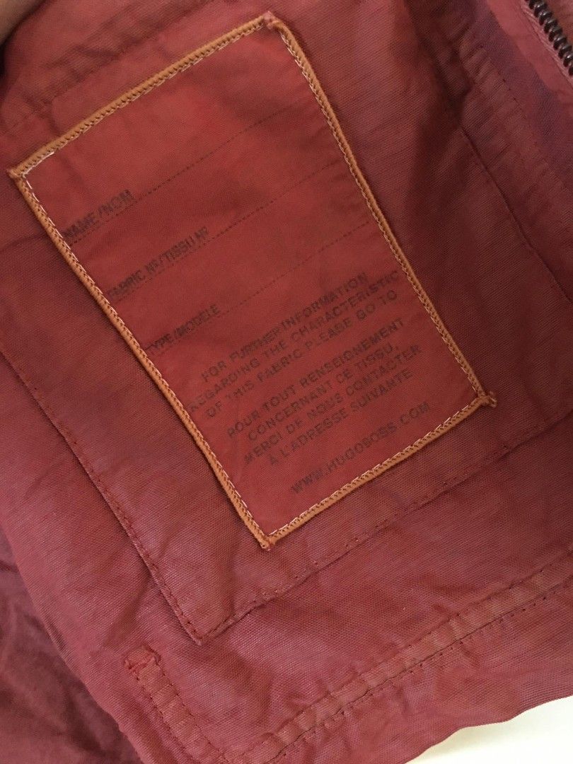 Hugo Boss Denim Jacket Indian Red, Men's Fashion, Coats, Jackets and ...