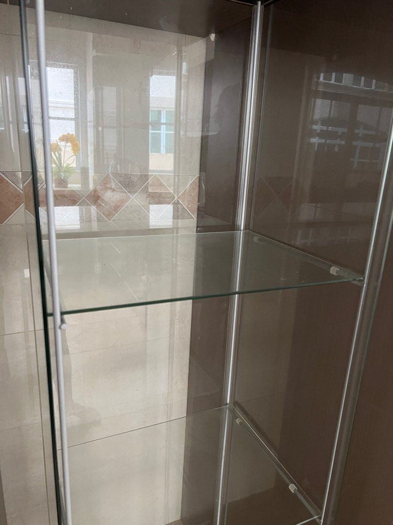 Ikea Glass Display Cabinet, Furniture & Home Living, Furniture, Shelves ...