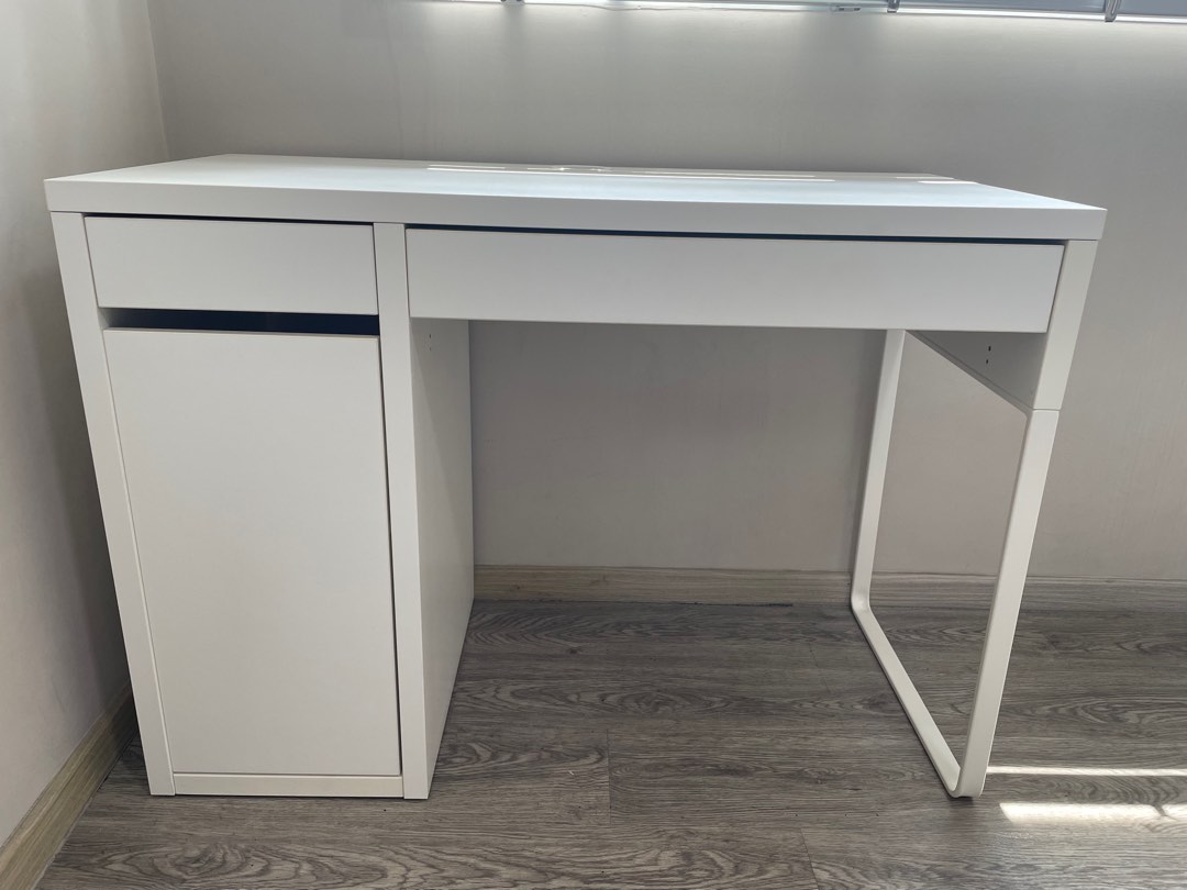 IKEA study table - Micke Desk White, Furniture & Home Living, Furniture ...