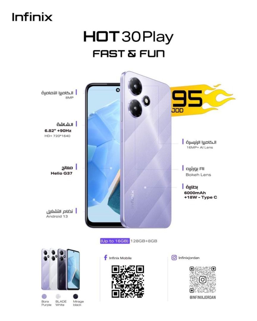 INFINIX HOT 30 PLAY 128gb, Mobile Phones & Gadgets, Mobile Phones ...