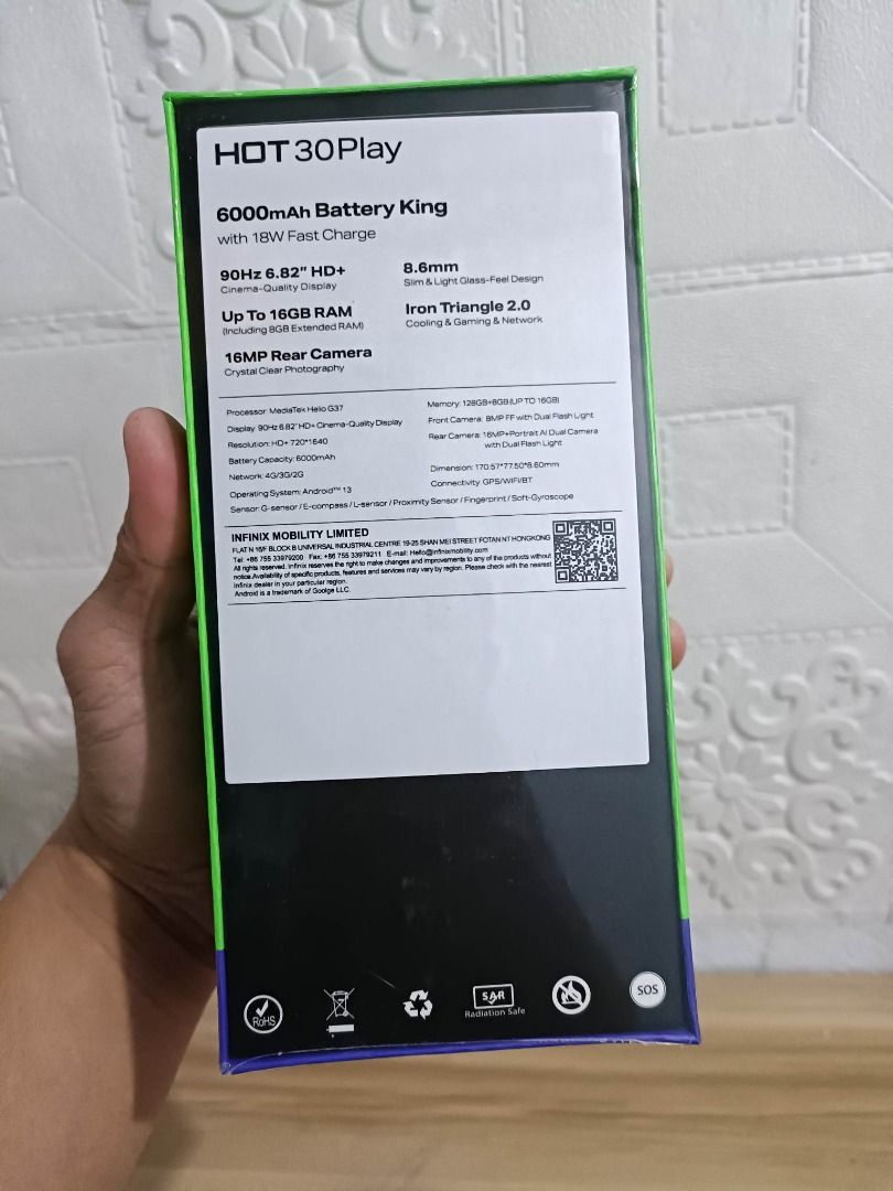INFINIX HOT 30 PLAY 128gb, Mobile Phones & Gadgets, Mobile Phones ...