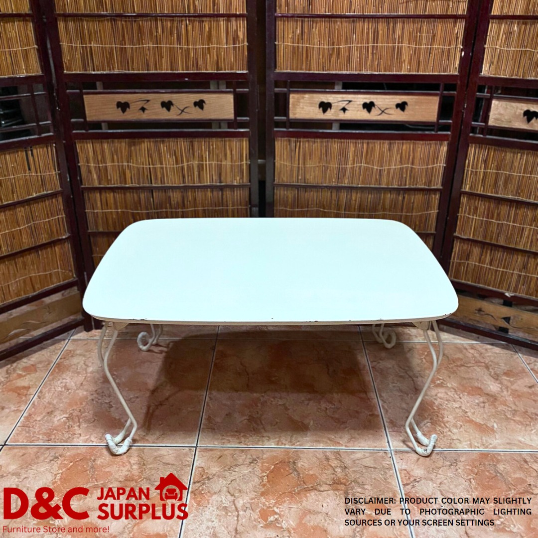 Japan White Wooden Low Folding Table on Carousell