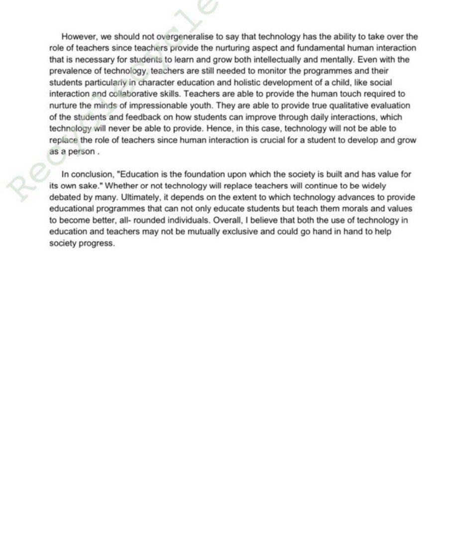 English Model Composition Secondary, O level, by top school students ...