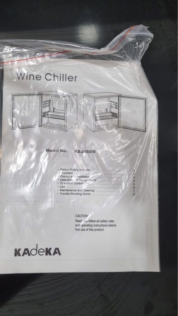 Kadeka Wine Chiller KSJ115EW, TV & Home Appliances, Kitchen Appliances ...
