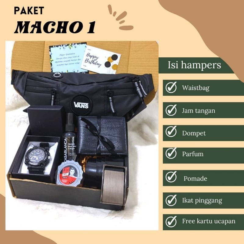 Kado Ulang Tahun Cowok Hampers Gift Box Black Edition Wisuda Nikahan Pacar, Fesyen Pria, Tas ...