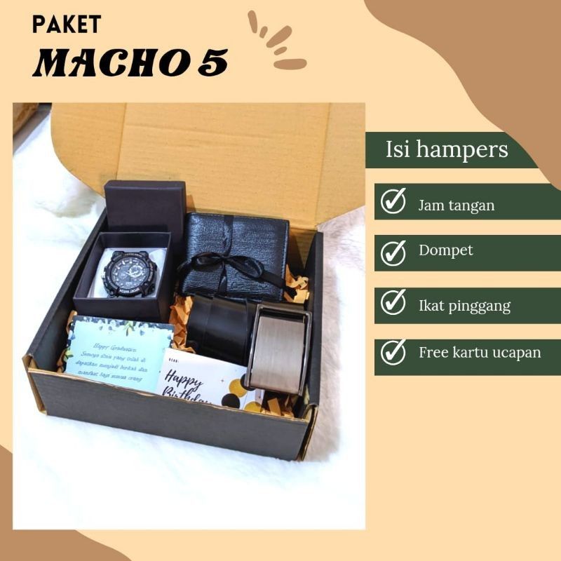 Kado Ulang Tahun Cowok Hampers Gift Box Black Edition Wisuda Nikahan Pacar, Fesyen Pria, Tas ...
