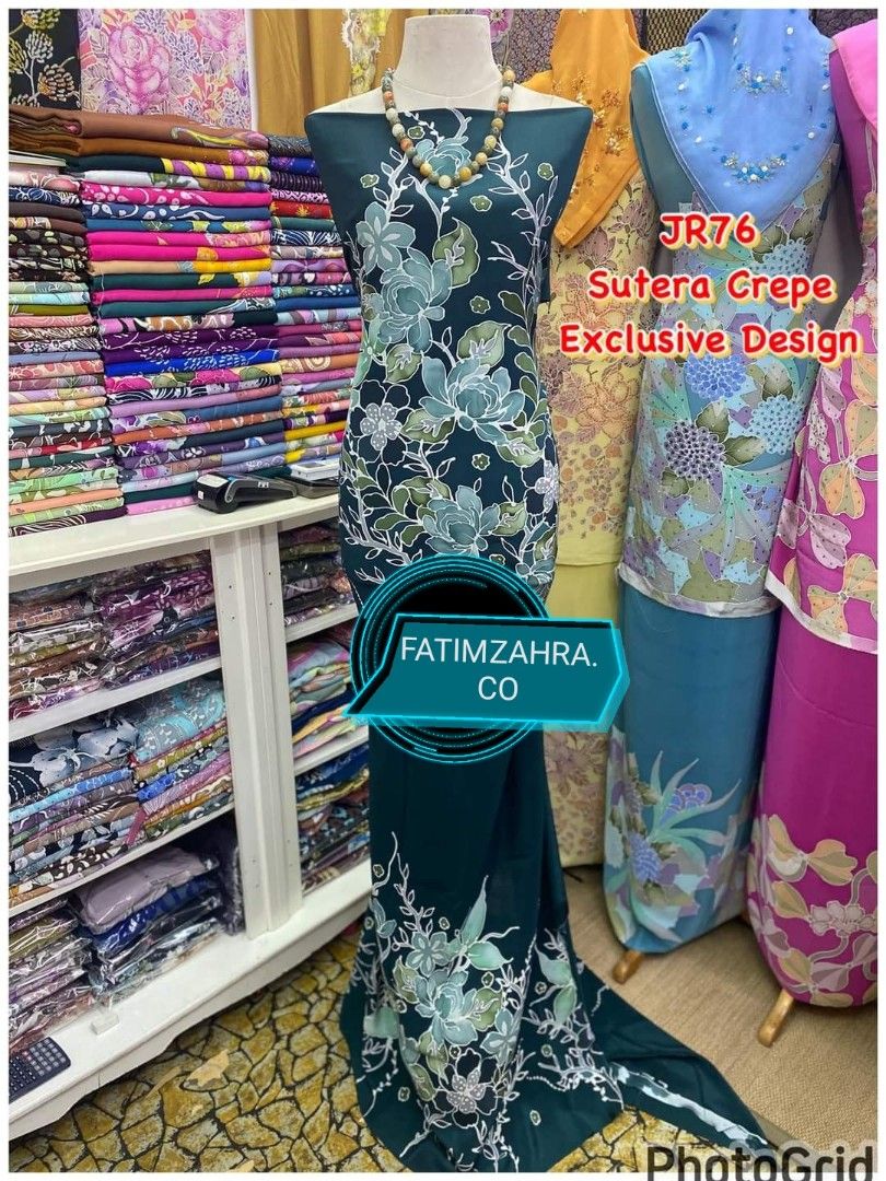 KAIN SUTERA CREPE TERENGGANU, Women's Fashion, Dresses & Sets ...