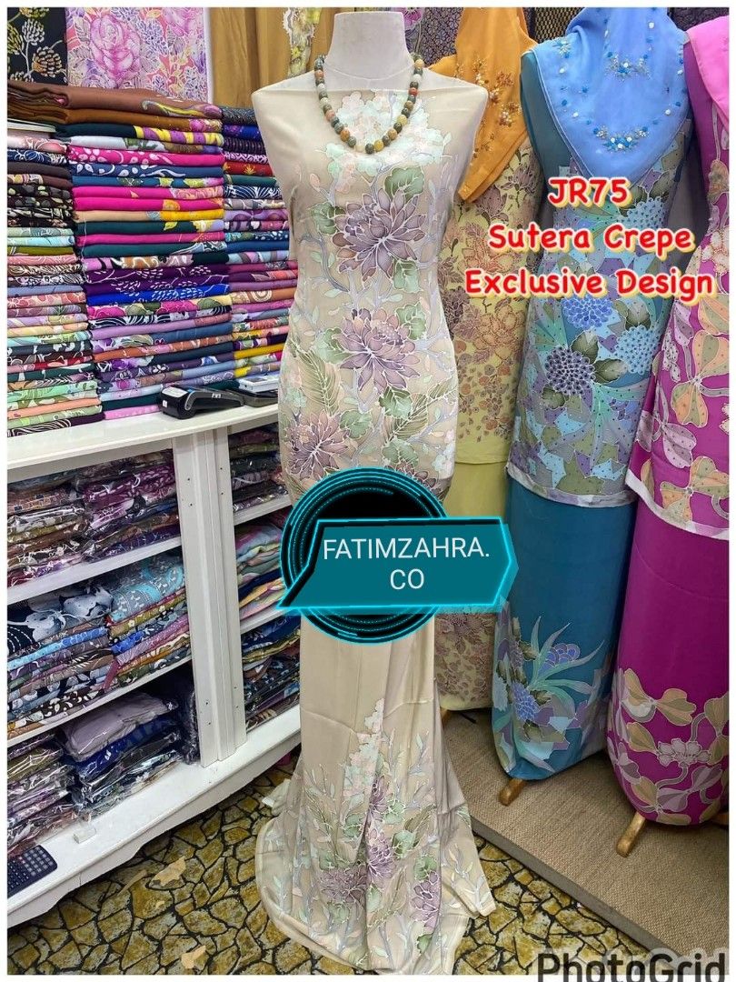 KAIN SUTERA CREPE TERENGGANU, Women's Fashion, Dresses & Sets ...