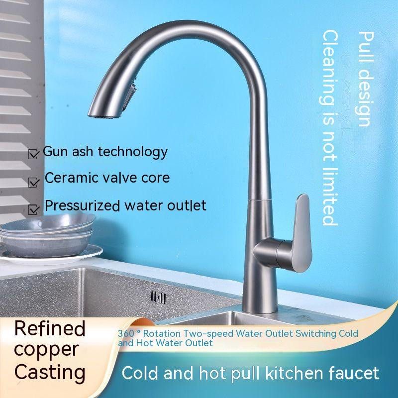 Kitchen Mixer with Invisible Hidden Pull Out Spray, Furniture & Home ...