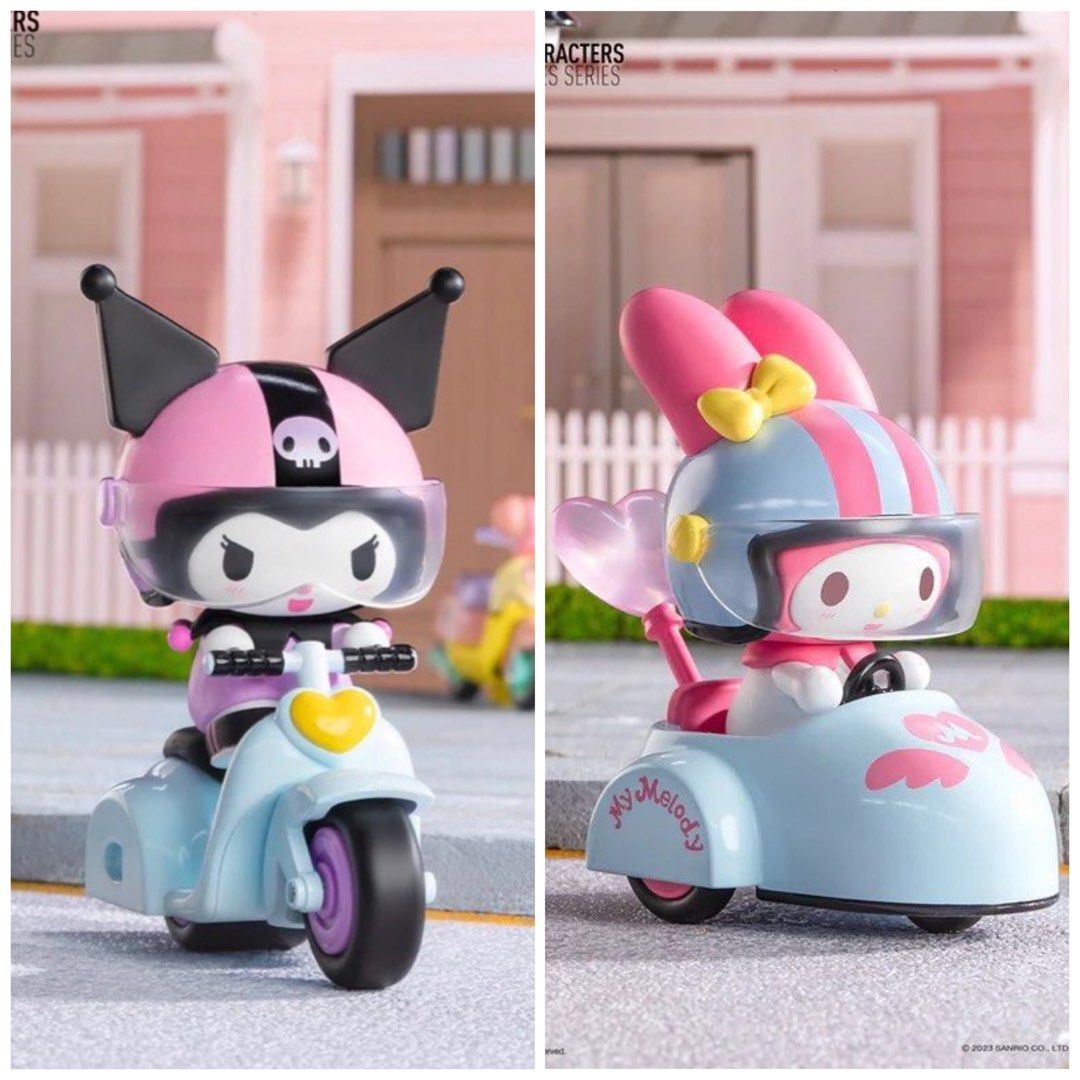 kuromi motorcycle + melody motorcycle popmart, Hobbies & Toys, Toys & Games on Carousell